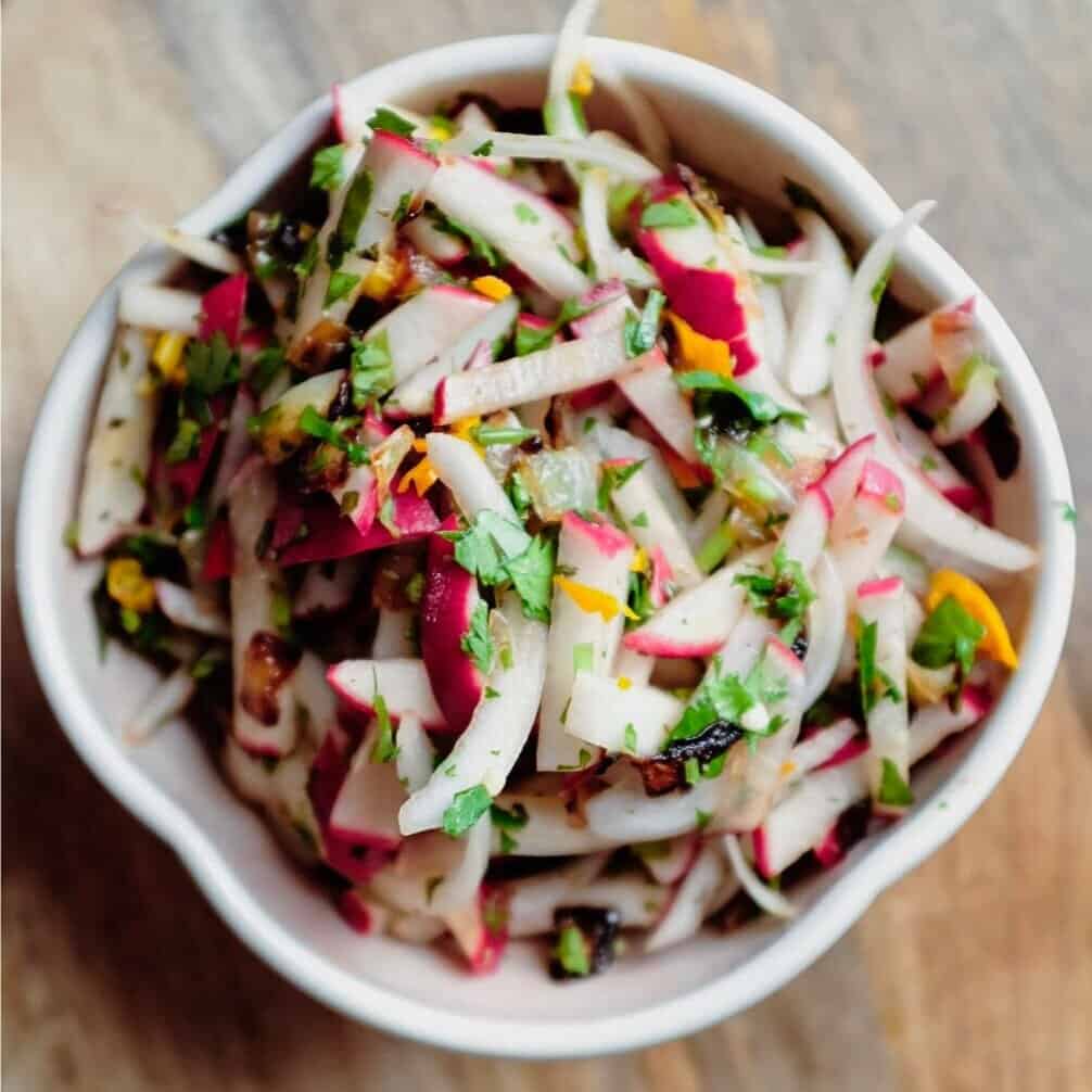Easy Radish Slaw - vafoodie.com